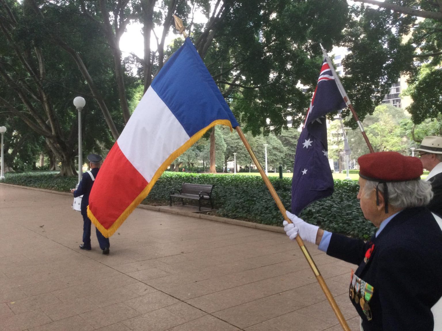 Flag Ensigns Geoffrey Benn, President Fromelles Association with M ...